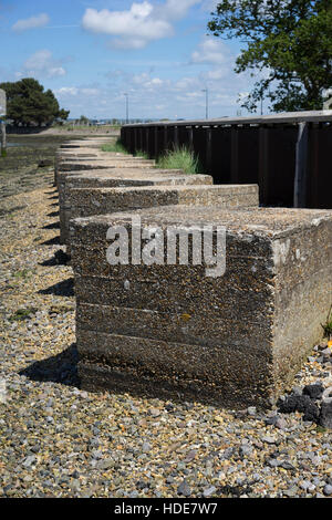 Second World War tank traps and pill boxes on Fraisthorpe Beach ...