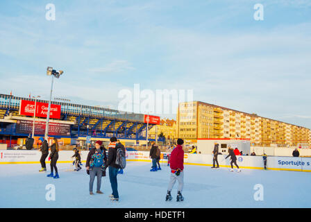 Ice skating rink, Letenska plan, Letna plain, Bubenec, Prague, Czech ...