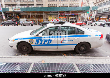 NYPD cop car - New York City Police Department patrol car driving Stock ...