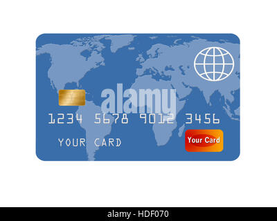 This is a generic, mock bank card isolated on the background Stock ...