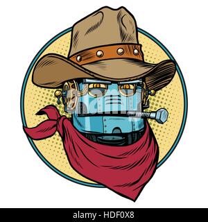 Robot cowboy West wild world Stock Vector Image & Art - Alamy