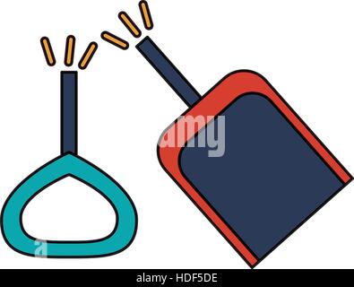 Toy shovel damaged icon. Childhood play fun cartoon and game theme ...