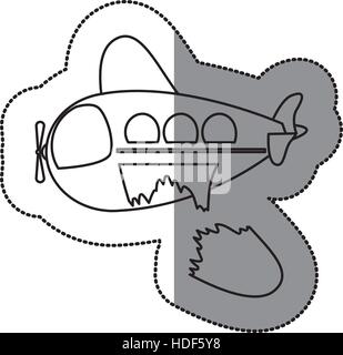 Toy airplane damaged icon. Childhood play fun cartoon and game theme ...