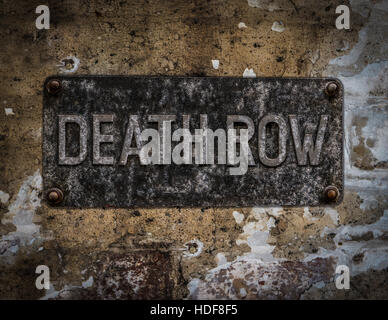 Cell Block Sign At A Prison Stock Photo - Alamy