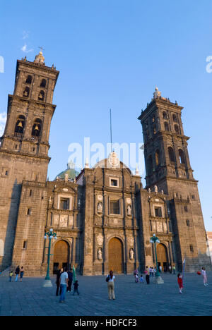 Catedral Basilica de Puebla (Puebla Cathedral) in the colonial town of ...