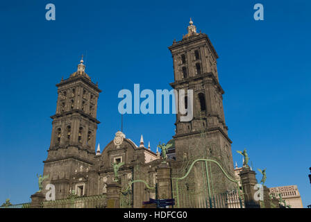 Catedral Basilica de Puebla (Puebla Cathedral) in the colonial town of ...