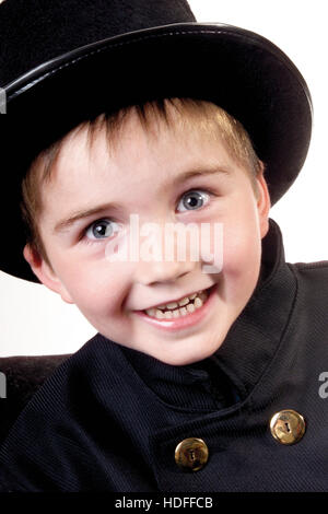 Photo of a young chimney sweeper in his working clothes Stock Photo - Alamy