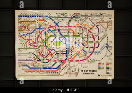 Map of the Tokyo subway system Stock Photo - Alamy