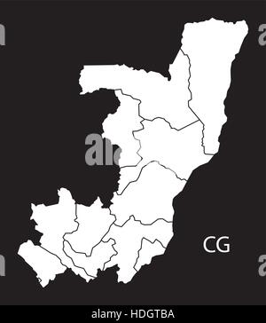 Map of the Republic of the Congo Provinces and Regions Stock Vector ...