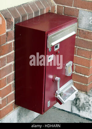 Old postage stamp vending machine Stock Photo - Alamy