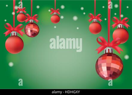 Magic, light green christmas balls stickers isolated on gray background ...