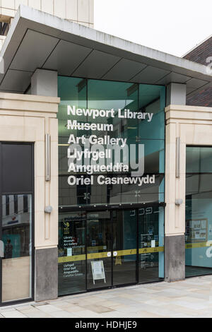 Newport library museum and art gallery and entrance to Kingsway ...