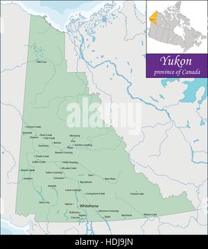 Political map of Yukon Stock Vector Image & Art - Alamy