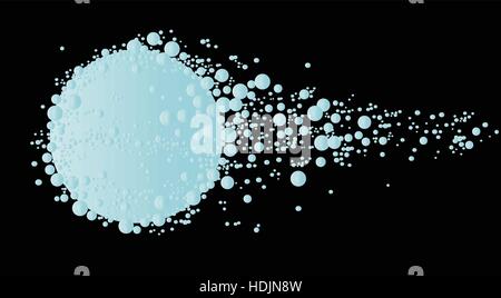 falling blue circles on a black background. Photo Frame. Celebration ...