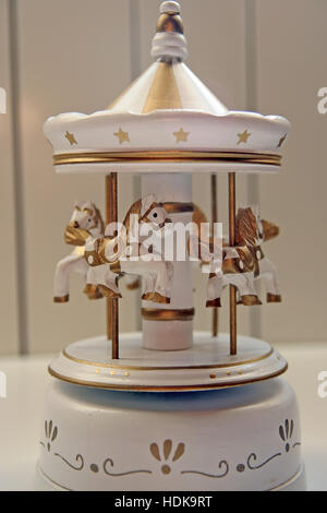 Vintage carousel toy. Wood made carousel toy Stock Photo - Alamy