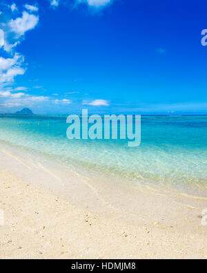 Sandy tropical Wolmar beach at sunny day. Beautiful landscape. Panorama ...
