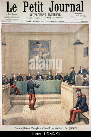 "Le Petit Journal" - Dreyfus in prison - 1895 Stock Photo - Alamy