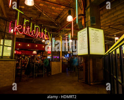 Trinity Kitchen food hall at Leeds City Centre, West Yorkshire England ...