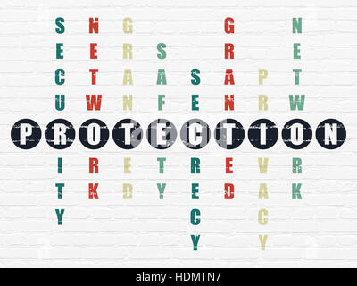 Privacy concept: Protection in Crossword Puzzle Stock Photo - Alamy