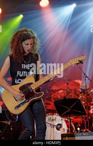 Singer song-writer Tamar Eisenman performs on stage at Place Emilie ...