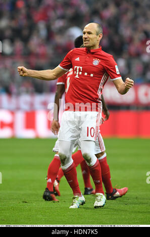 Arjen Robben of Bayern Munich celebrates after scoring as he makes it 1 ...