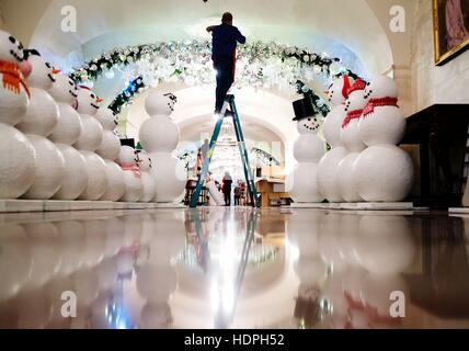 Christmas decorations have been set up in Trafford Centre on 22 ...