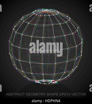 Abstract geometry shape: Multicolor sketched Cylinder with Reflection ...