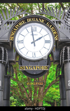 The Clock at the Singapore Botanic Gardens Stock Photo - Alamy