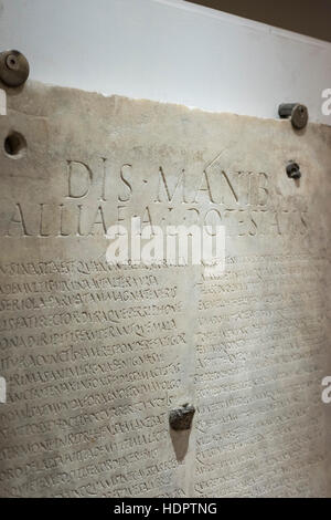 Rome. Italy. Epitaph for Allia Potestas, a Roman freedwoman, 2nd ...