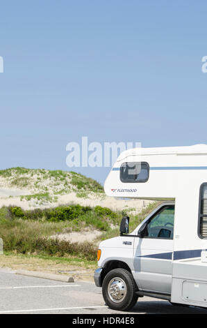 Motorhome RV in Cape Hatteras National Seashore, Hatteras Island, Outer ...