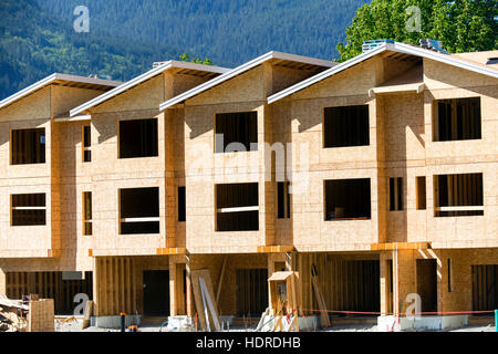 Wood Frame Apartment Housing Building Construction Industry Stock Photo ...