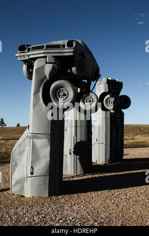 Carhenge Sculpture in Alliance, Nebraska ,USA is a replica of England's ...