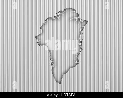 Map of Greenland on corrugated iron Stock Photo - Alamy