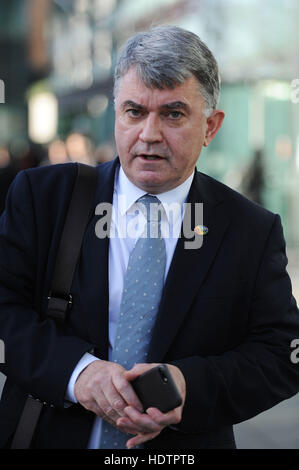 RMT general secretary Mick Cash in front of the Transport Select ...