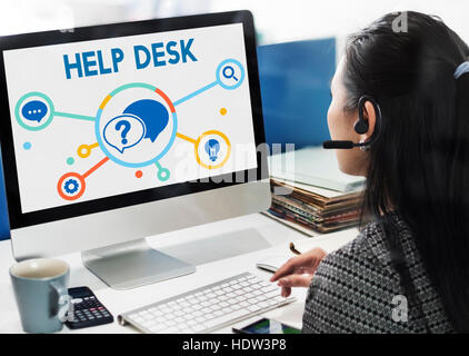 Communication Service Help Desk Concept Stock Photo - Alamy