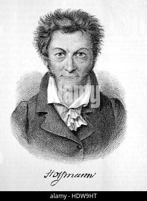 Ernst Theodor Amadeus Hoffmann or E. T. A. Hoffmann, 1776 - 1822, a ...