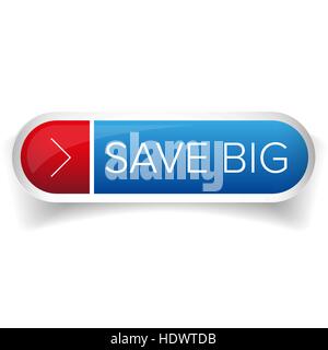 save money button. save money square 3d push button Stock Vector Image ...