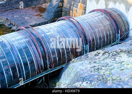 Small local hydroelectric power plant. Electricity. industrial concept ...