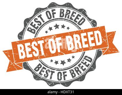 best of breed stamp. best of breed round sign. label on transparent ...
