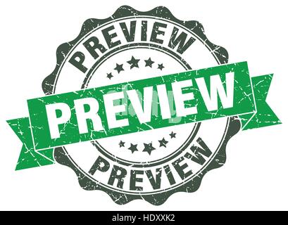 preview round stamp with ribbon. sign. label Stock Vector Image & Art ...