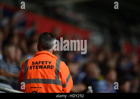 Safety Steward at a Sporting Event Stock Photo - Alamy