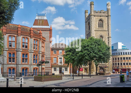 St Laurence's, Church and Old Town Hall Reading Berkshire UK Stock ...