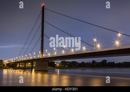 Oberkasseler Brucke over the Rhine river, Dusseldorf, Germany Stock ...