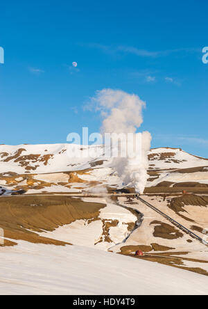 Geothermal lanscape during winter in Iceland Stock Photo - Alamy