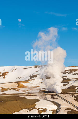 Geothermal lanscape during winter in Iceland Stock Photo - Alamy