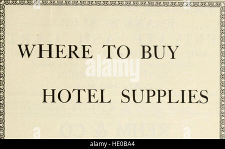 . The Official hotel red book and directory Stock Photo - Alamy
