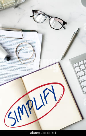 Simplify Simpleness Easy Facilitate Clarify Concept Stock Photo - Alamy