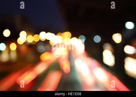 Colorful blurred bokeh background - from street at night Stock Photo ...