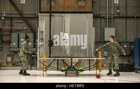Maintainers get in a quick game of ping pong at the end of a duty day ...
