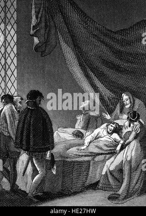 15th century Deathbed Stock Photo - Alamy